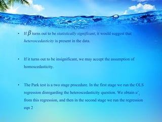 Heteroscedasticity | PPTX