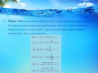 Heteroscedasticity | PPTX