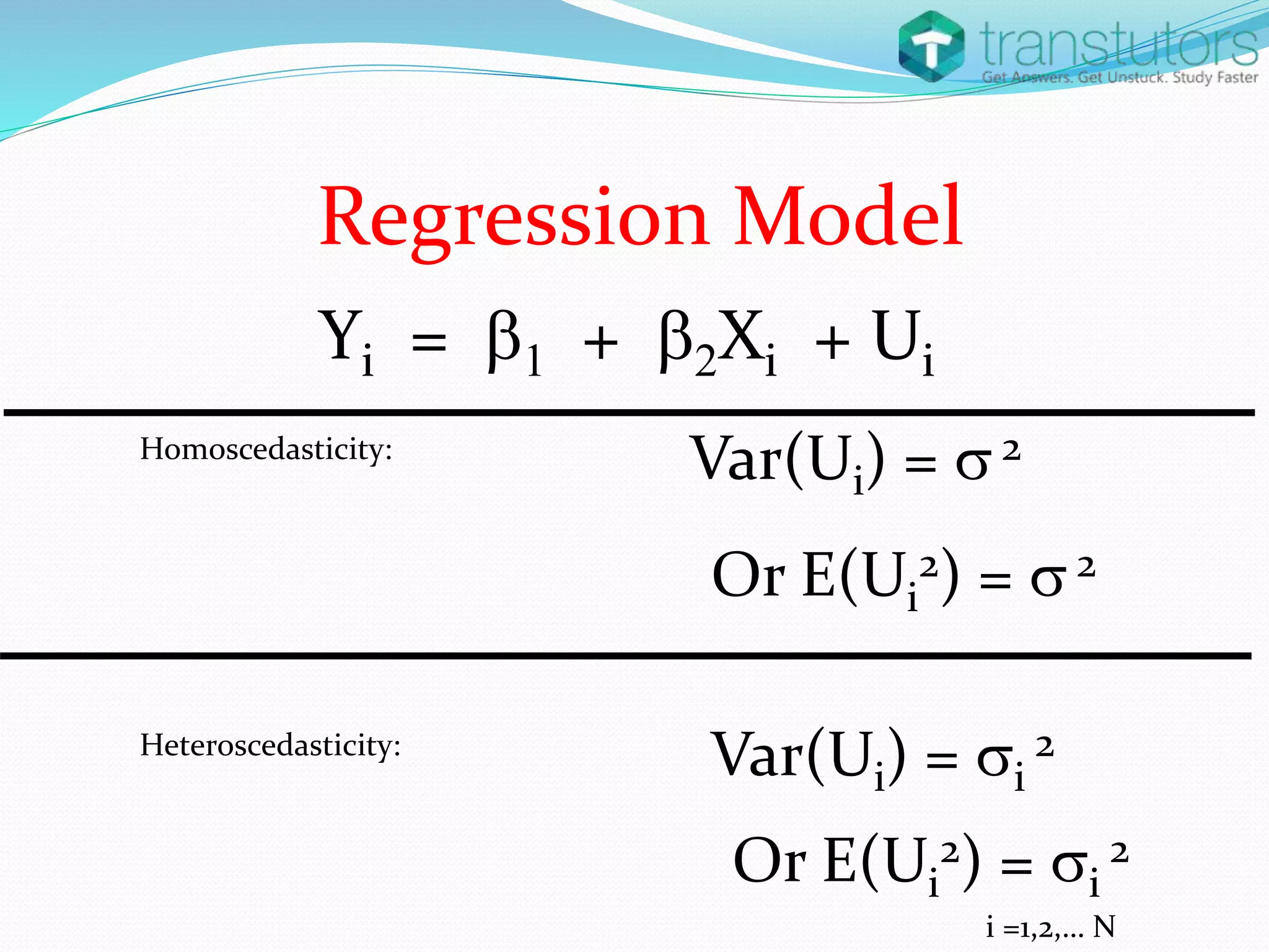 Heteroscedasticity | Eonomics | PPTX | Technology & Computing