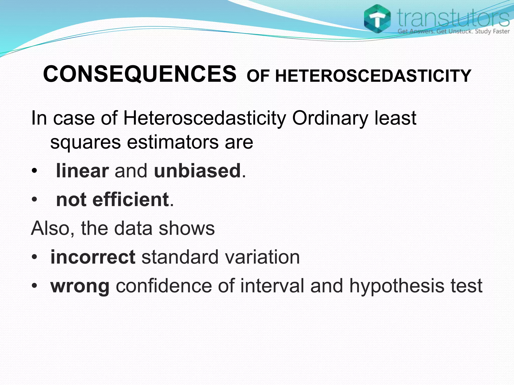 Heteroscedasticity | Eonomics | PPTX