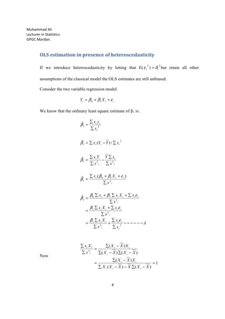 Heteroscedasticity | PDF
