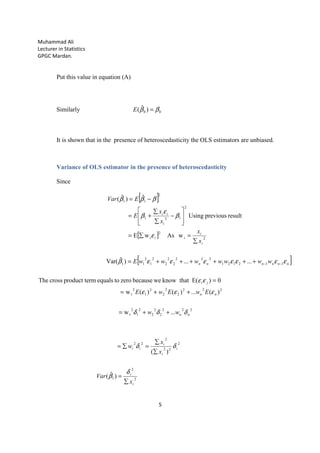 Heteroscedasticity | PDF