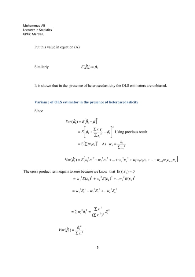 Heteroscedasticity | PDF