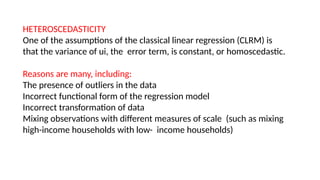 The econometric problem of HETEROSCEDASTICITY .pptx