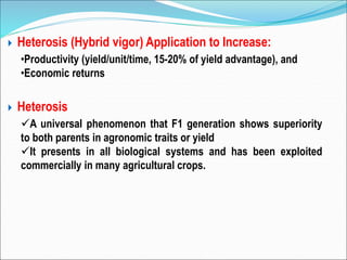Heterosis and their Utilization in Forest tree improvementppt | PPT