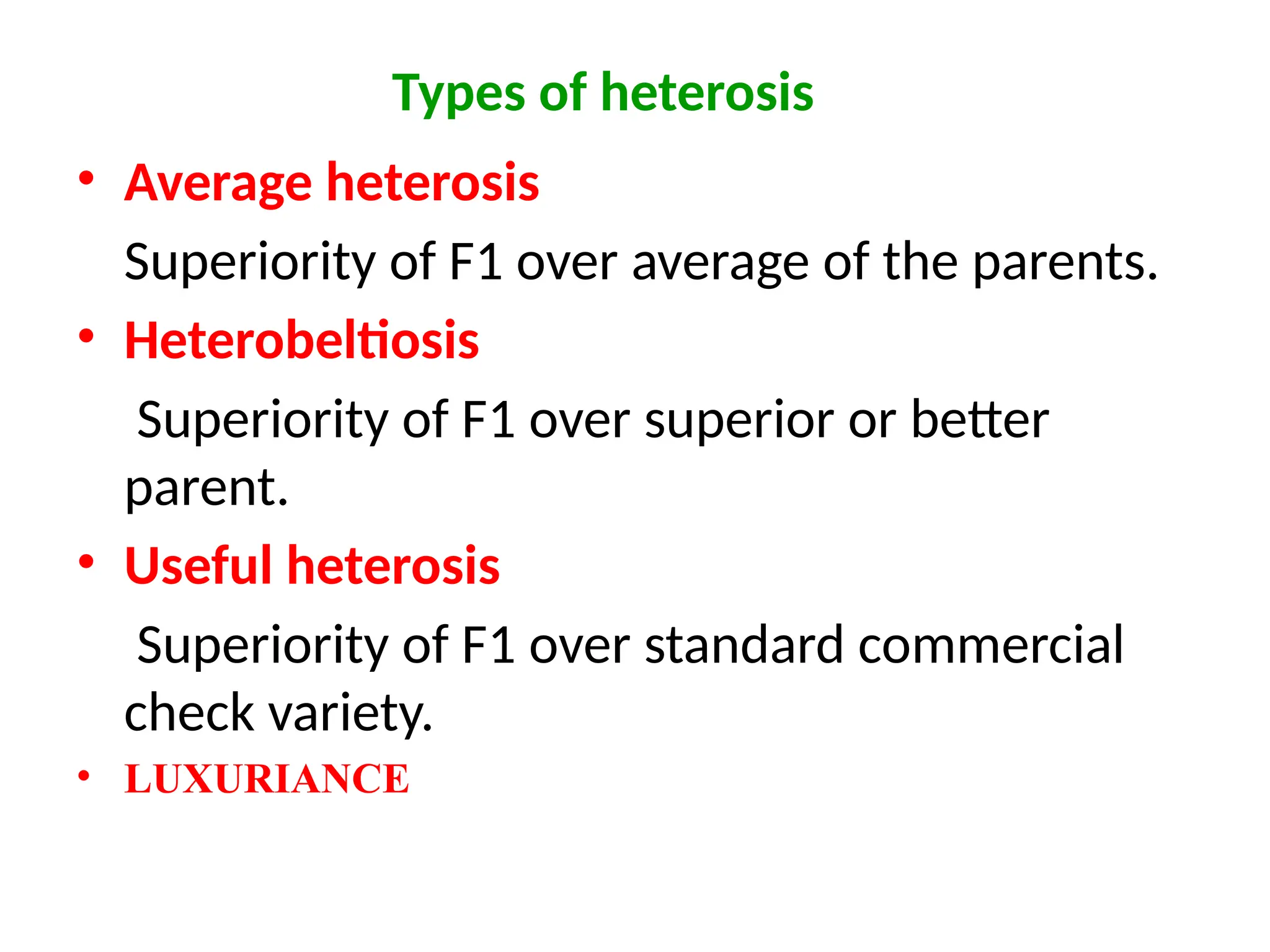 Heterosis And Inbreeding Depression Pptx