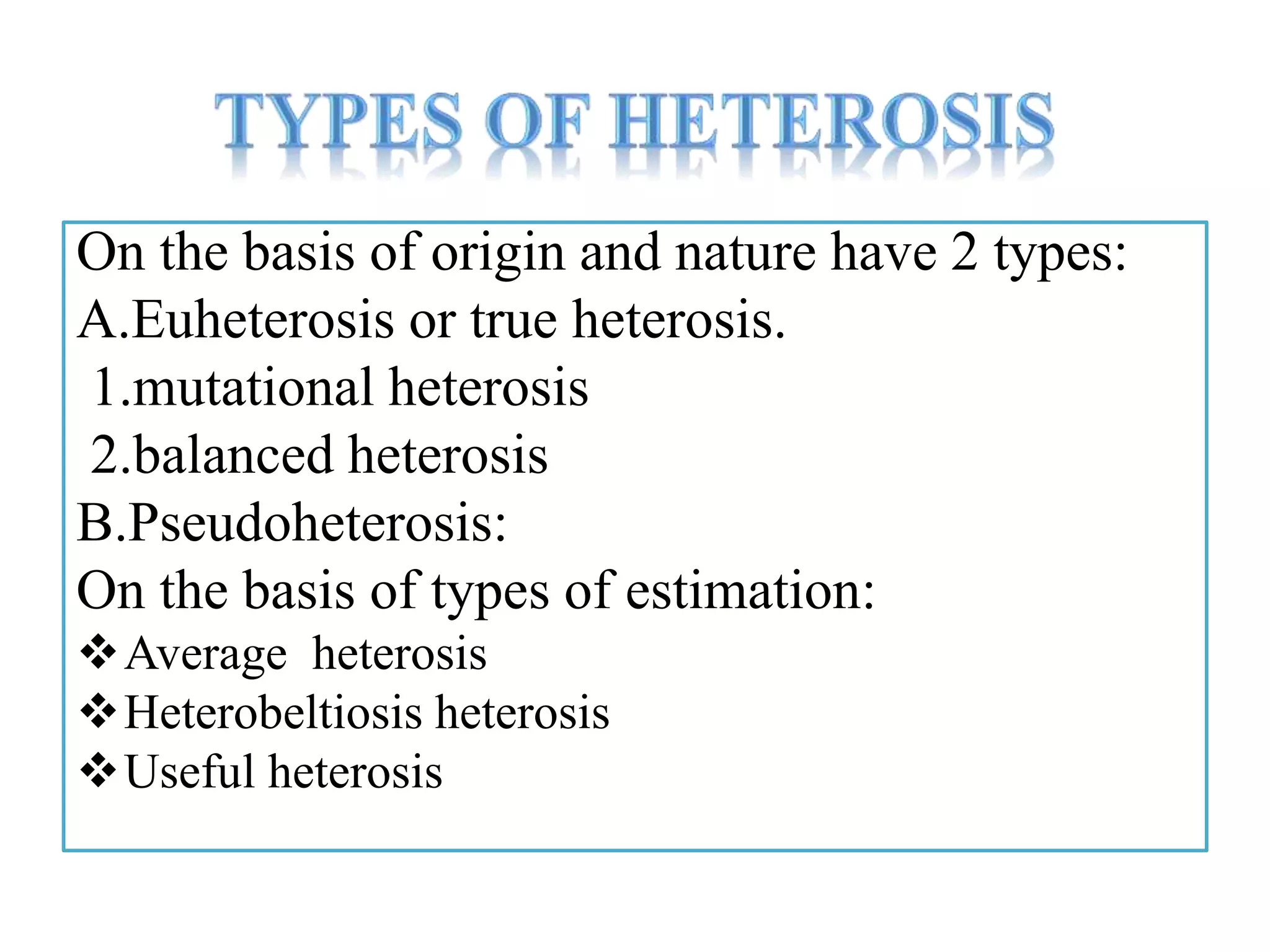 Heterosis breeding in horticultural crops | PPTX