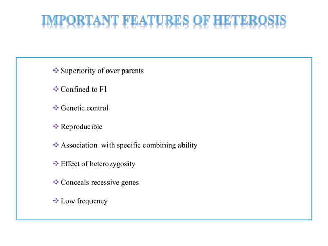 Heterosis breeding in horticultural crops | PPT