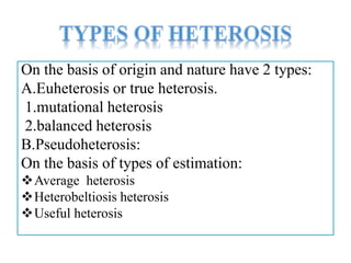 Heterosis breeding in horticultural crops | PPTX