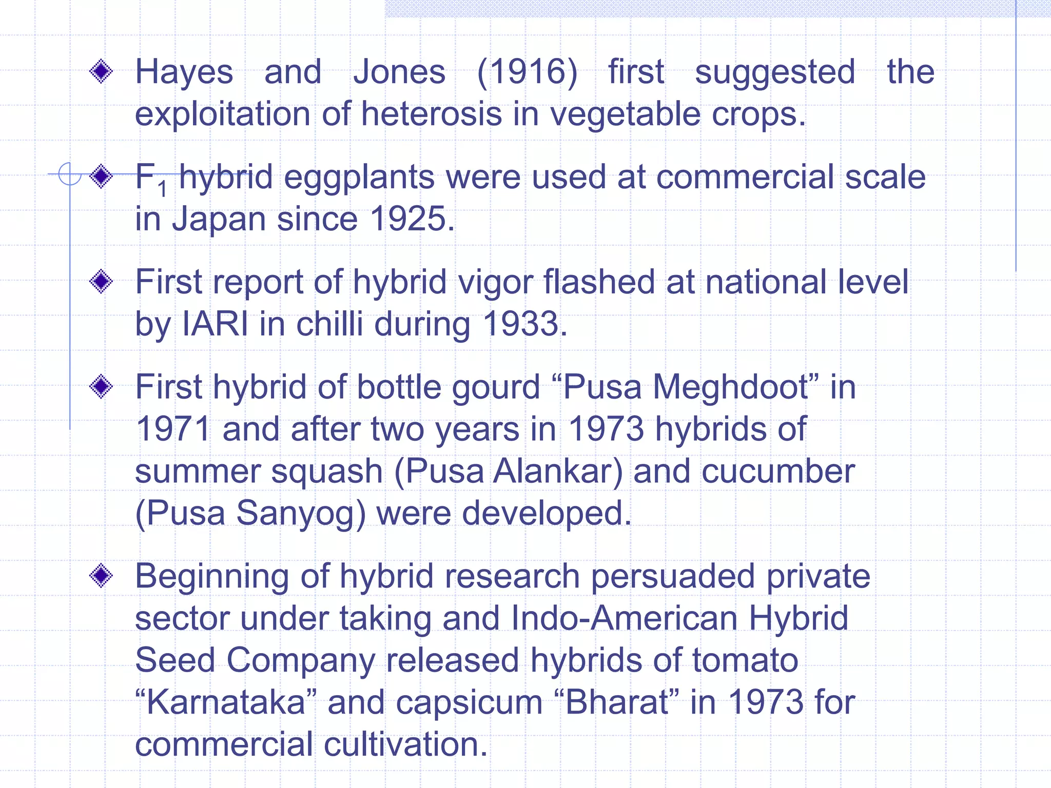 Heterosis breeding in vegetables | PPT
