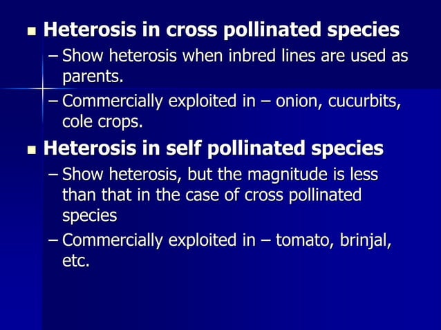 Heterosis breeding in vegetables | PPT