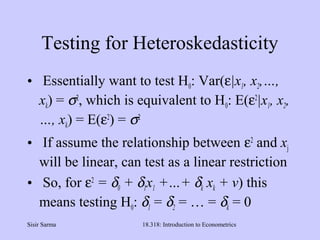 Heteroskedasticity | PPT