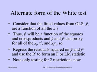 Heteroskedasticity | PPT