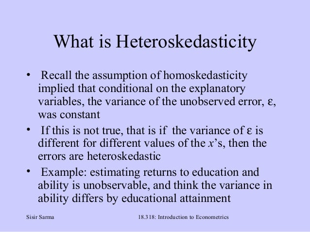 Heteroskedasticity