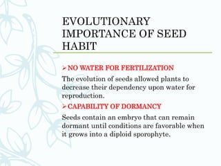 Heterospory and evolution of seed habit | PPTX