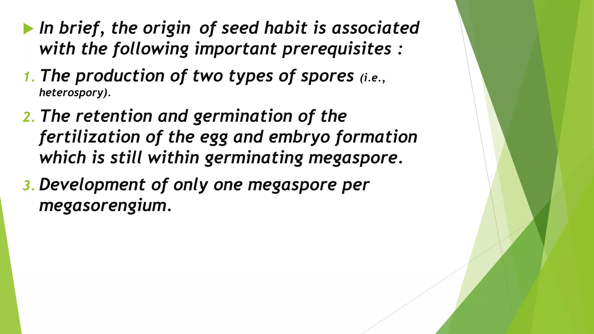 Heterospory and seed habit | PPTX
