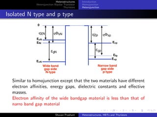 Heterostructures, HBTs and Thyristors : Exploring the "different" | PDF