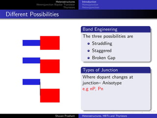 Heterostructures, HBTs and Thyristors : Exploring the "different" | PDF