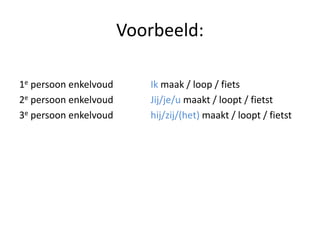 Het getal van een werkwoord | PPTX