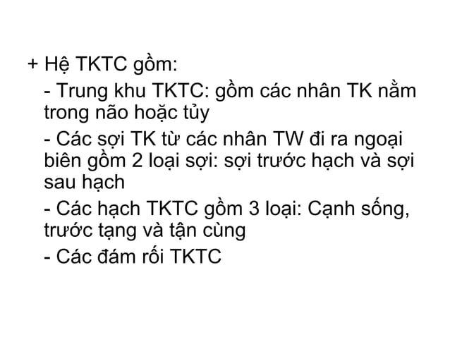 HỆ THẦN KINH TỰ CHỦ | PPT