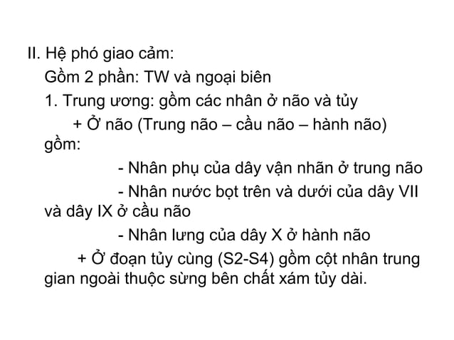 HỆ THẦN KINH TỰ CHỦ | PPT