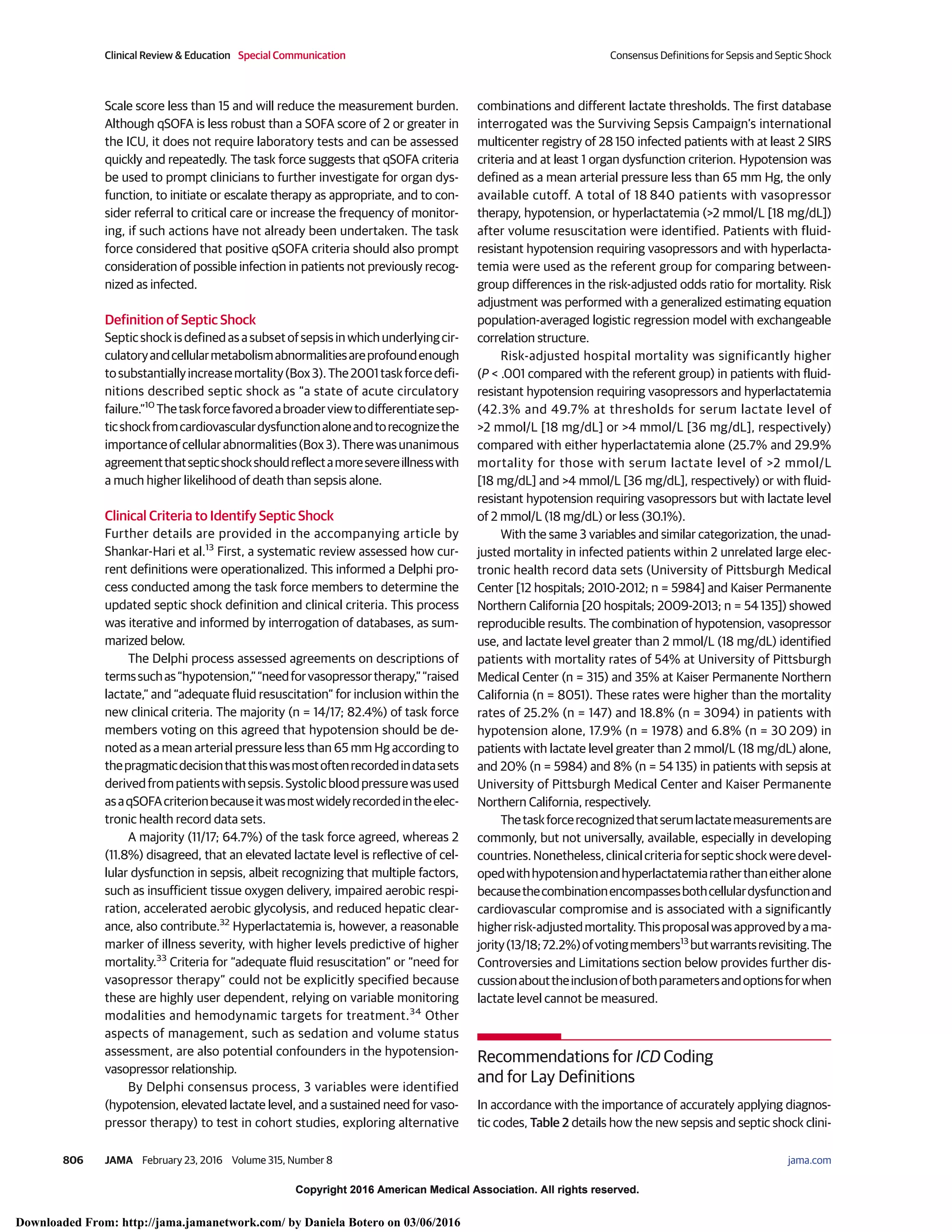 The third international consensus definitions for sepsis and septic ...