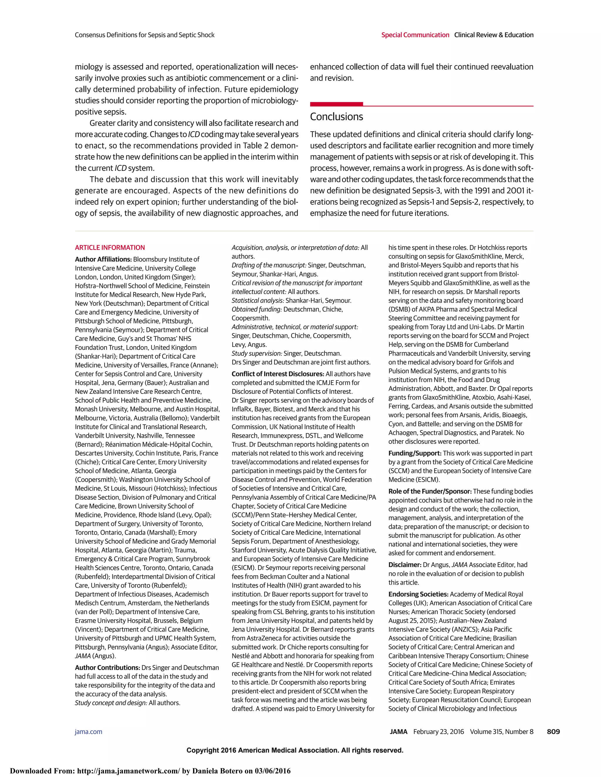 The third international consensus definitions for sepsis and septic ...