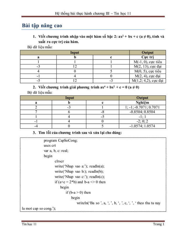 He thong bai thuc hanh chuong 3 | PDF
