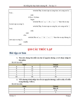 He thong bai thuc hanh chuong 3 | PDF