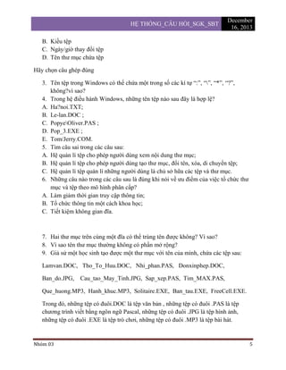 He thong cauhoi_sgk_sbt | PDF