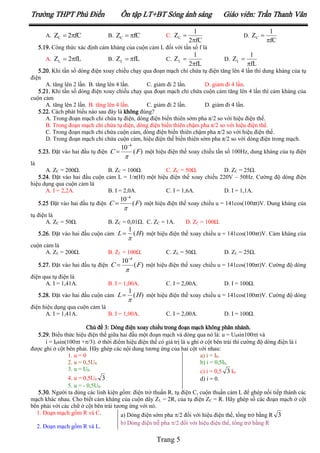 Hệ thống kiến thức điện xoay chiều | PDF