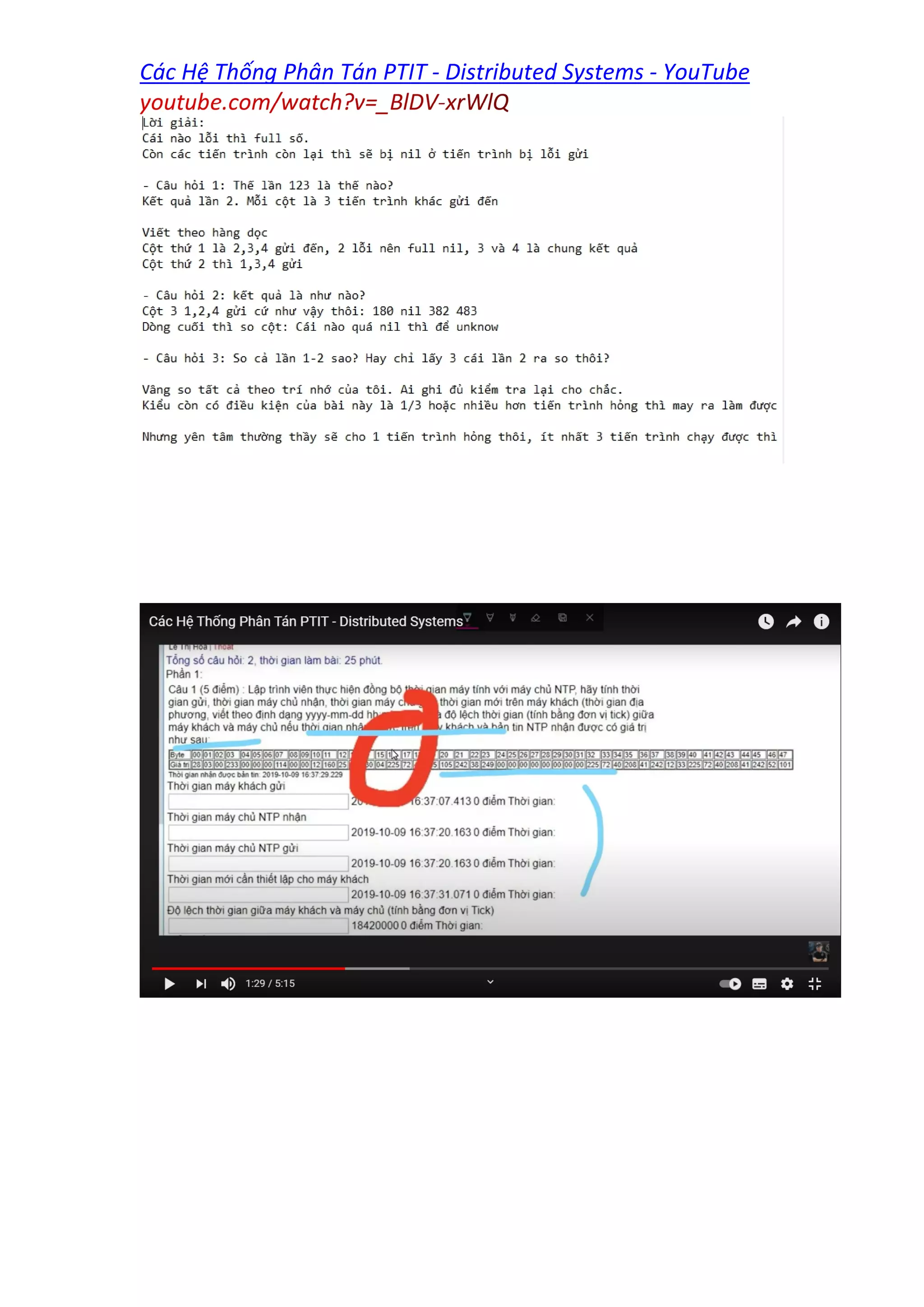 Các Hệ Thống Phân Tán PTIT | PDF