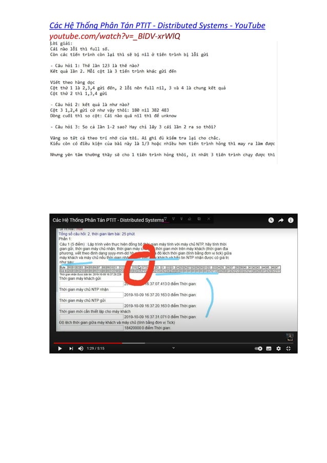 Các Hệ Thống Phân Tán PTIT | PDF