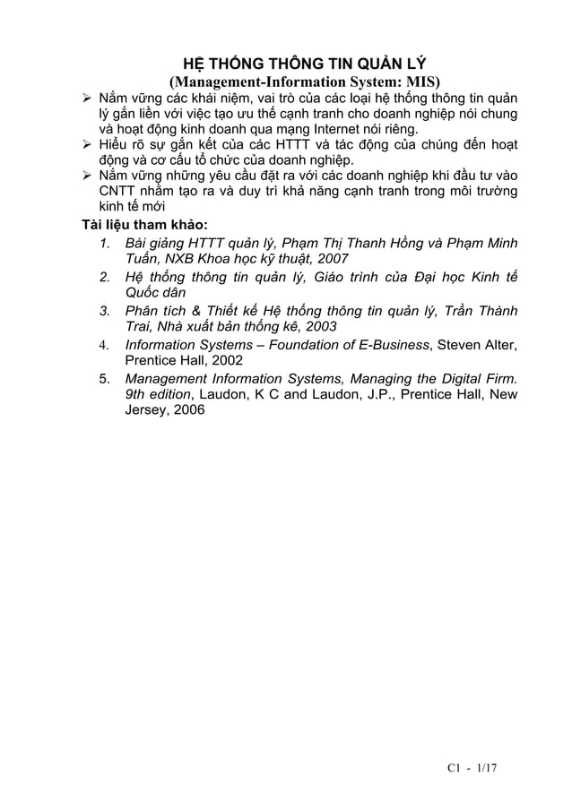 He thong thong tin quan ly | PDF