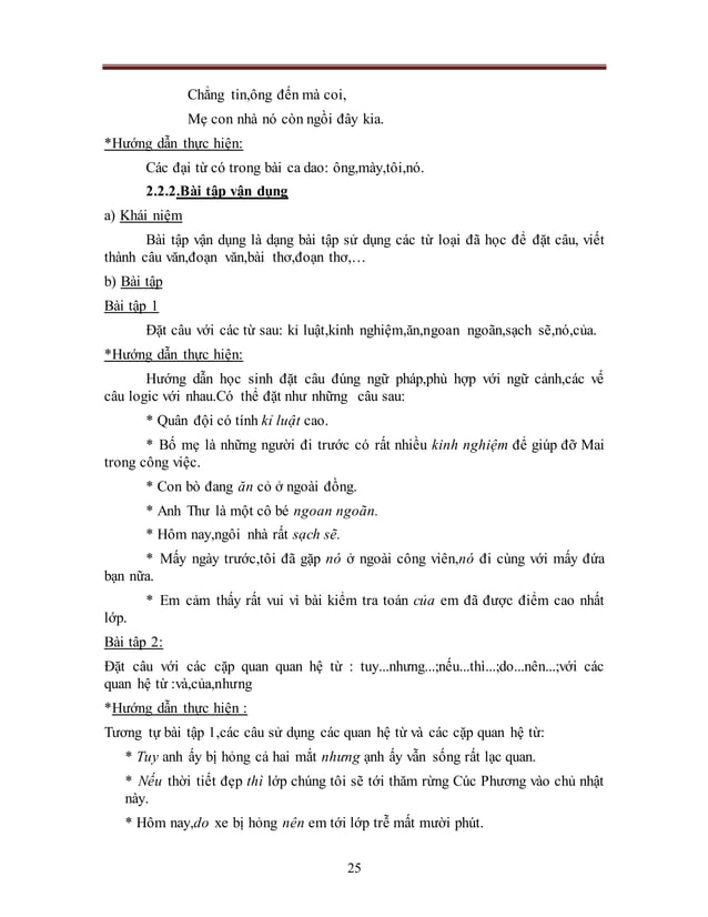 Hệ thống TỪ LOẠI trong chương trình Tiếng Việt - (danh từ,động từ,tính từ,đại từ,quan hệ từ ...