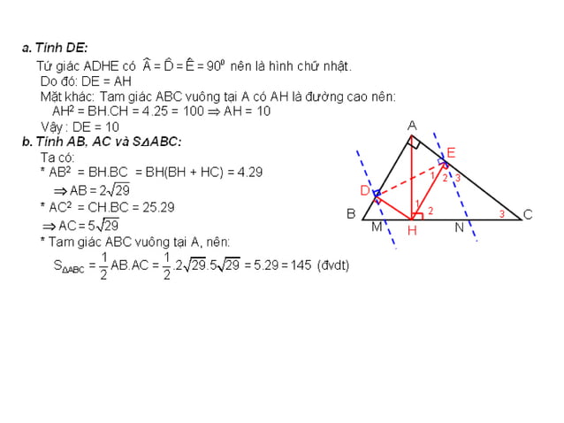 He thuc luong trong tam giac vuong | PPT