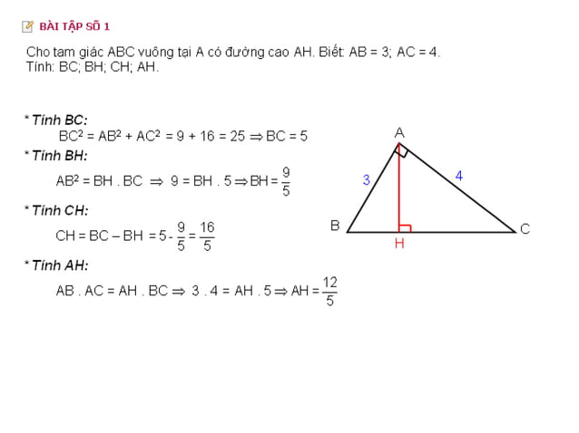 He thuc luong trong tam giac vuong | PPT
