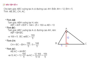 He thuc luong trong tam giac vuong | PPT
