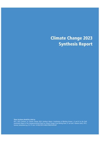 IPCC AR6 Synthesis Report – Global Climate Risks, Water Stress & Food ...