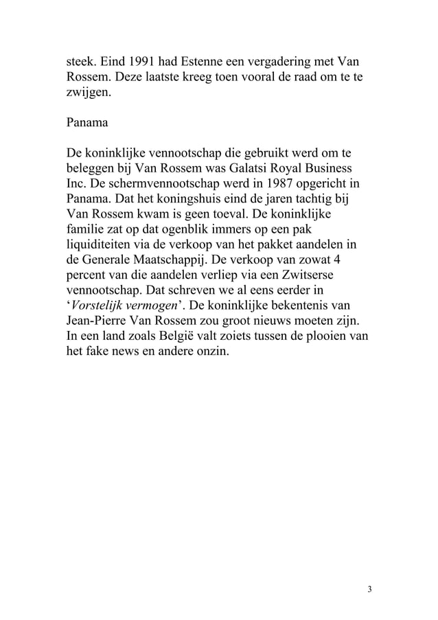 Het koninklijke testament van Jean-Pierre Van Rossem | PDF