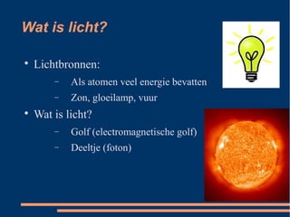 Het licht en spectroscopie | PPT