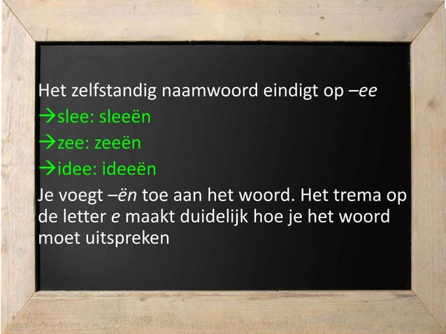 Het meervoud van zelfstandige naamwoorden | PPT