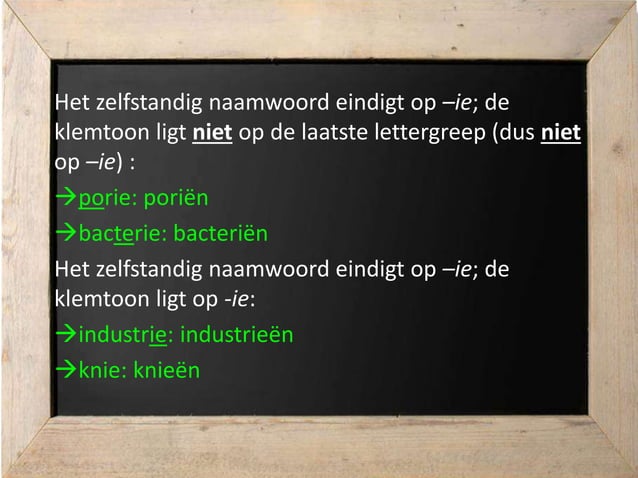 Het meervoud van zelfstandige naamwoorden | PPT