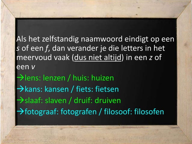 Het meervoud van zelfstandige naamwoorden | PPT