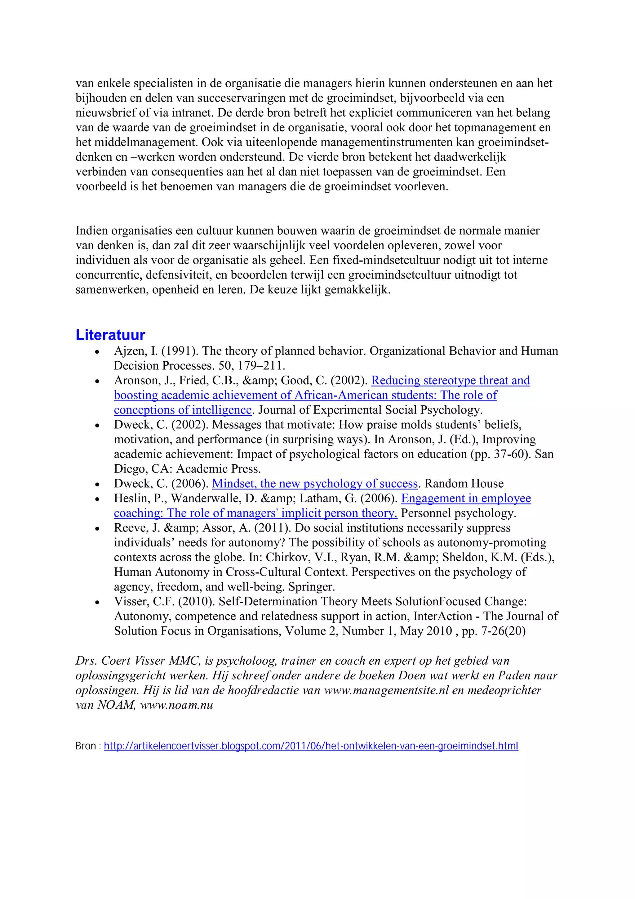 Het ontwikkelen van een groeimindset | PDF