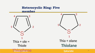 "Basics of Heterocyclic Compounds and Their Naming Rules" | PPT