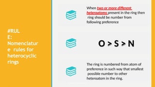 "Basics of Heterocyclic Compounds and Their Naming Rules" | PPT