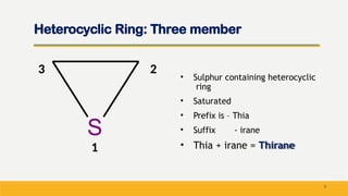 "Basics of Heterocyclic Compounds and Their Naming Rules" | PPT