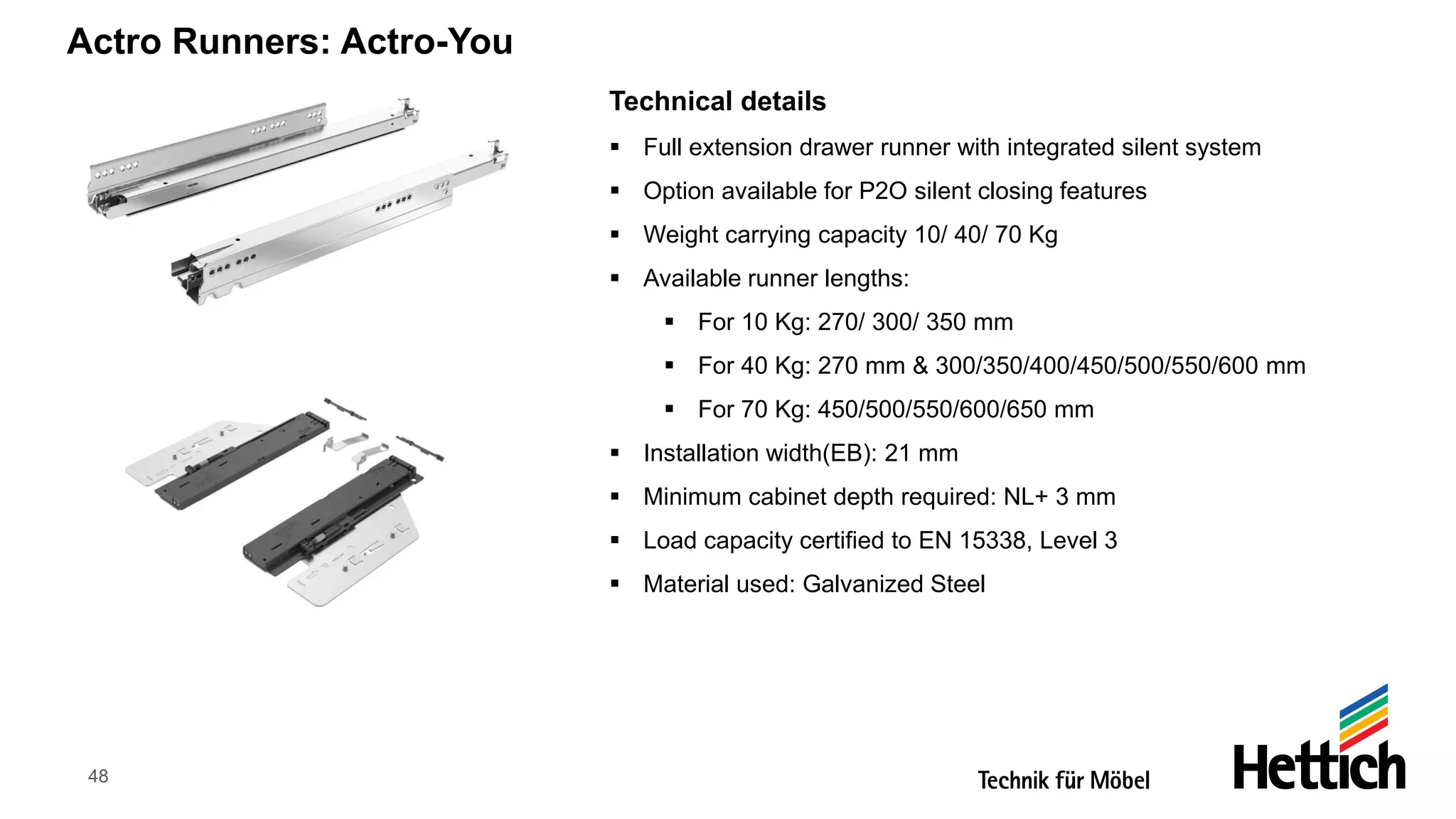 Hettich Drawer Runners | PDF
