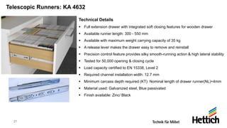Hettich Drawer Runners | PDF